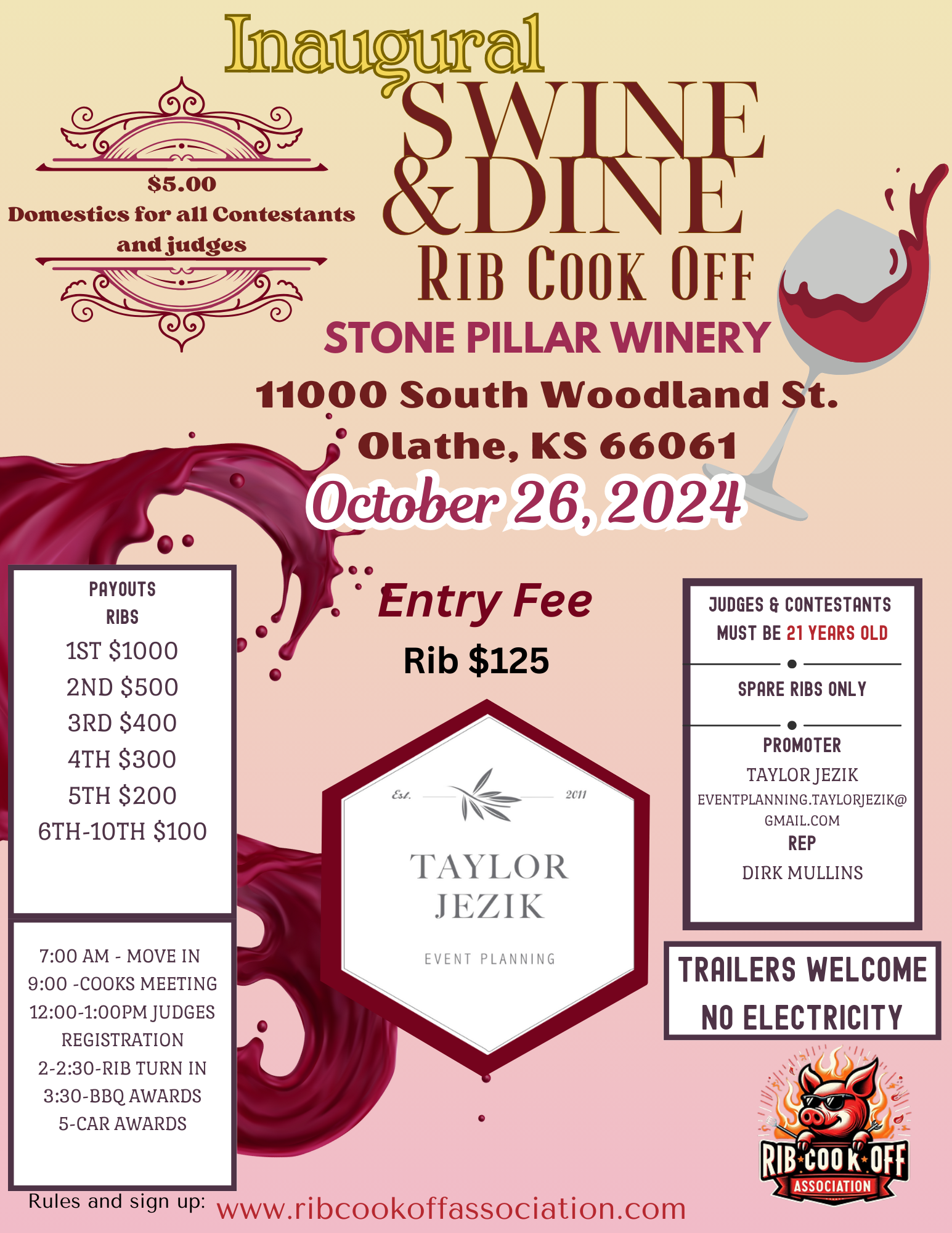 Inaugural Swine & Dine Rib Cook Off