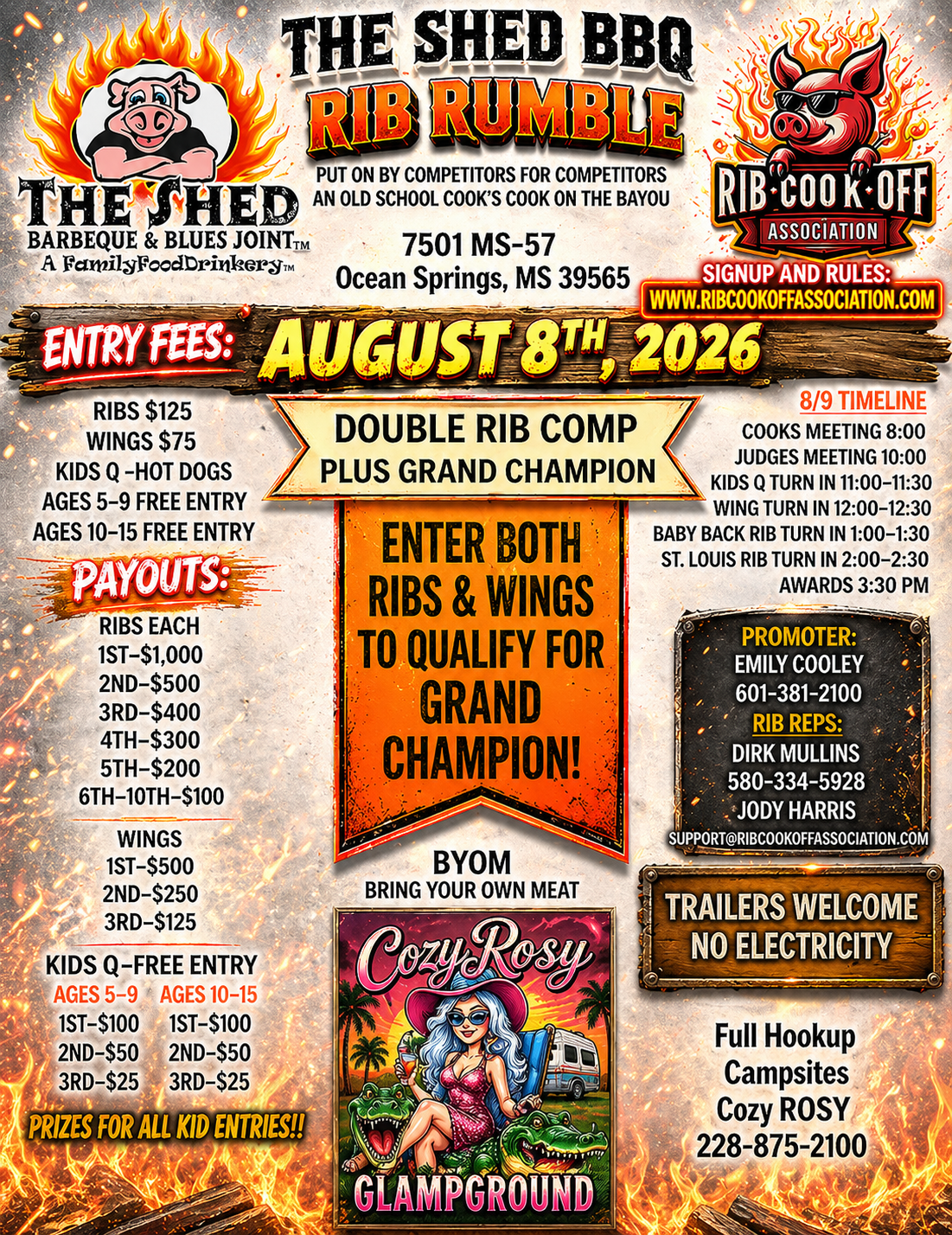 2026 The Shed Rib Cookoff Contest