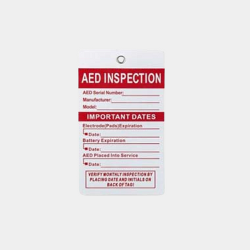 AED Inspection Tag (5-Pack) (New) :Safety Protocol | Buy AED India