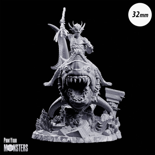 Great White Shark Rider | Bunker Miniatures