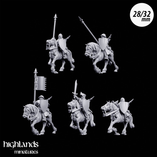 Mounted Men At Arms | Bunker Miniatures