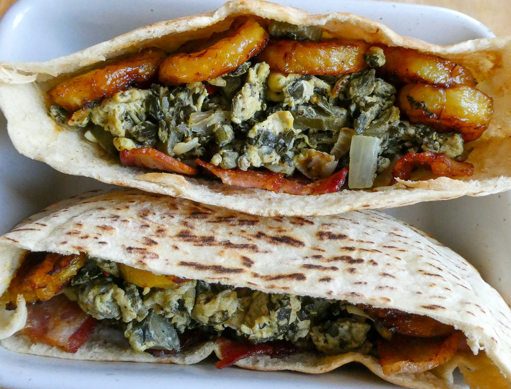 Egg & Callaloo Breakfast Pita
