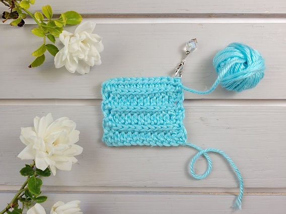 half double crochet back loop only