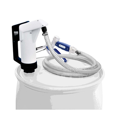 Piusi - Manual Drum Pump W/Nozzle for DEF - 9Ft Hose | Silver Transfer DEF