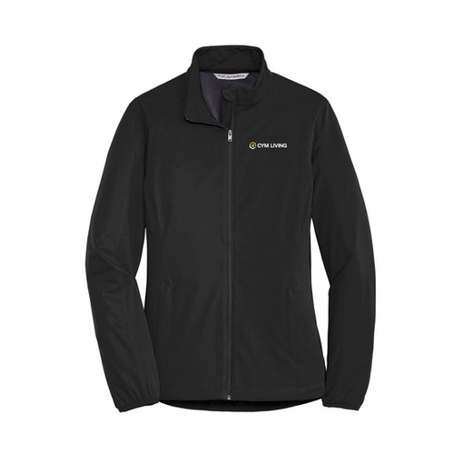 CYM Women's Active Soft Shell Jacket (Embroidered) | Grey Vector Design
