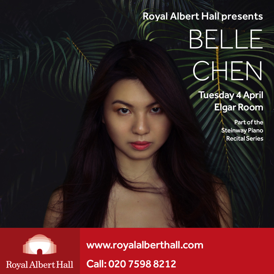Royal Albert Hall Presents Belle Chen Live for the Steinway Piano Recitals Series at the Elgar Room