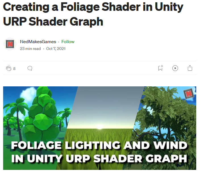 Creating a Foliage Shader in Unity URP Shader Graph