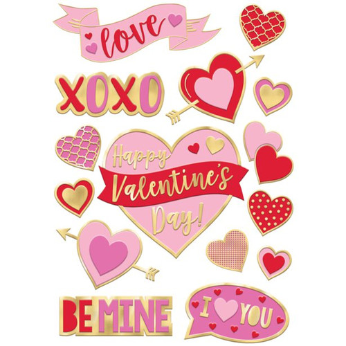 Valentines OXO love hearts cake or cupcake toppers icing or wafer paper