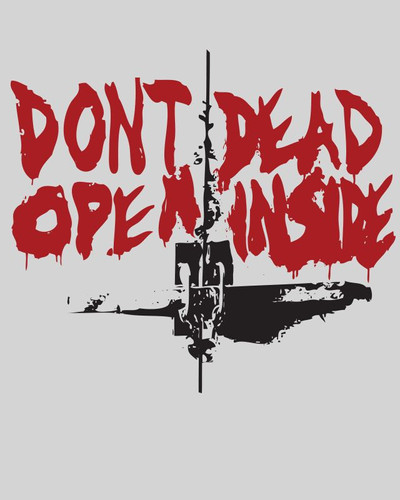 Dont open dead inside sign cake topper icing or wafer paper