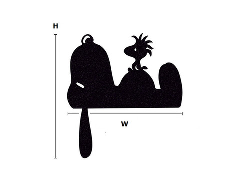 Snoopy Silhouette Cut Out: Edible Wafer Paper Sizes