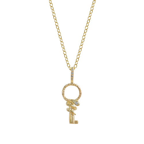 14k Serpent Key Pendant | Acanthus Jewelry