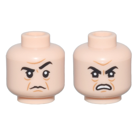 Head Dual Sided Black Eyebrows, Furrowed Brow, Chin Dimple, Frown ...