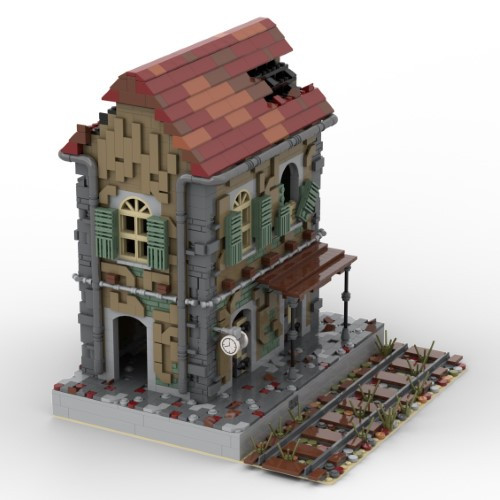 Abandoned Railway Station - Building Instruction | brickssoldier