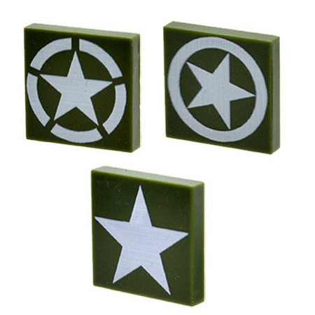 Custom Printed 2X2 Tile - US Army Vehicle Marking | brickssoldier