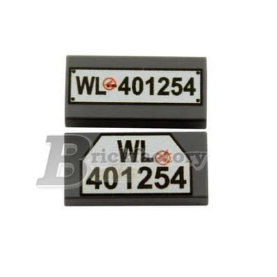 2-Pack Set 'German License Plates' Printed LEGO® Tiles 1x2 | brickssoldier