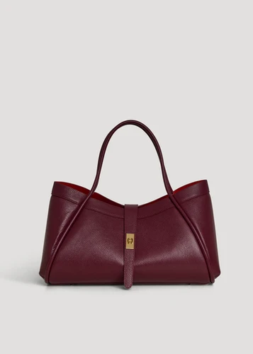 Mayfair Bag in Burgundy Togo Leather – Timeless Grace | SEVENOTWO