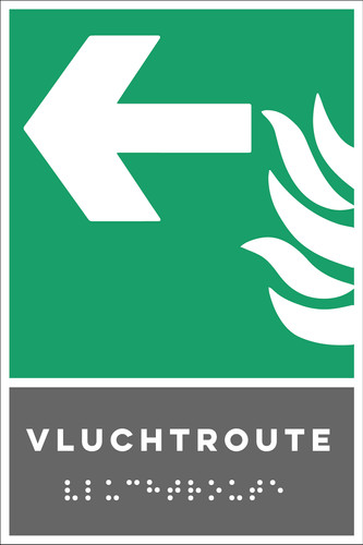 Evacuatie - Vluchtroute links | CTsteward