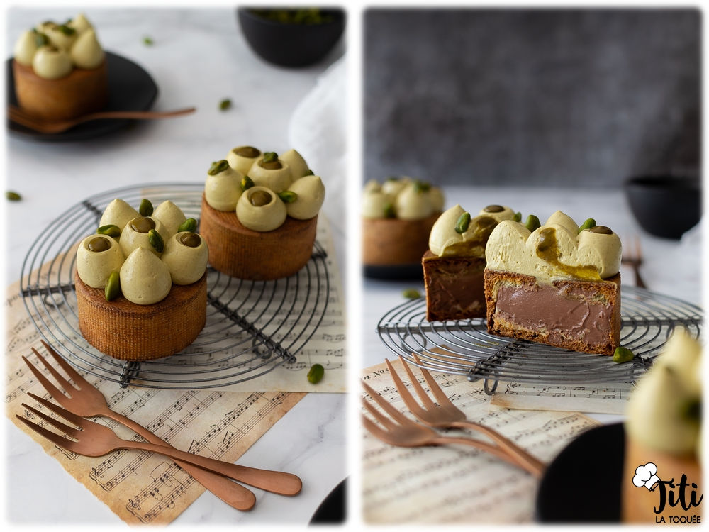 Choux pistache chocolat