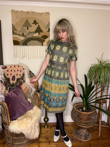 She's Not There 1970s Lurex Dress | Venus Loon Vintage