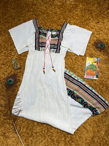 Follow the Sun 1970s Cheesecloth Maxi Dress Spinney | Venus Loon Vintage