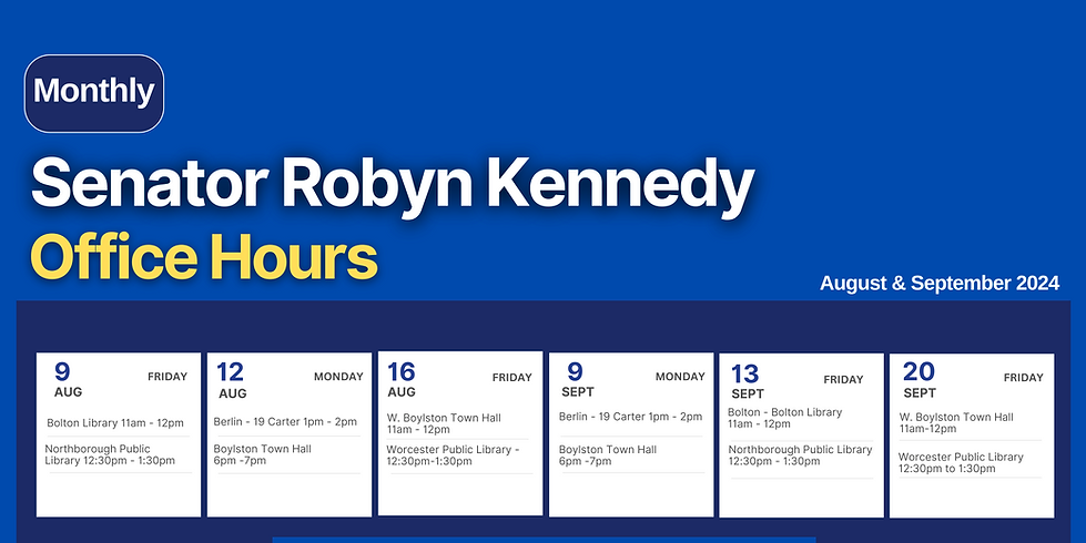 Senator Robyn Kennedy | Senator | 24 Beacon Street #507, Boston, MA ...