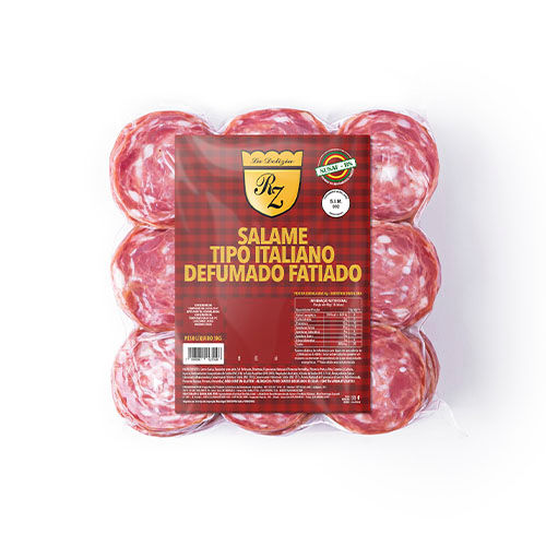 Salame Tipo Italiano Defumado Fatiado Grande (0002) | Rz La Delizia