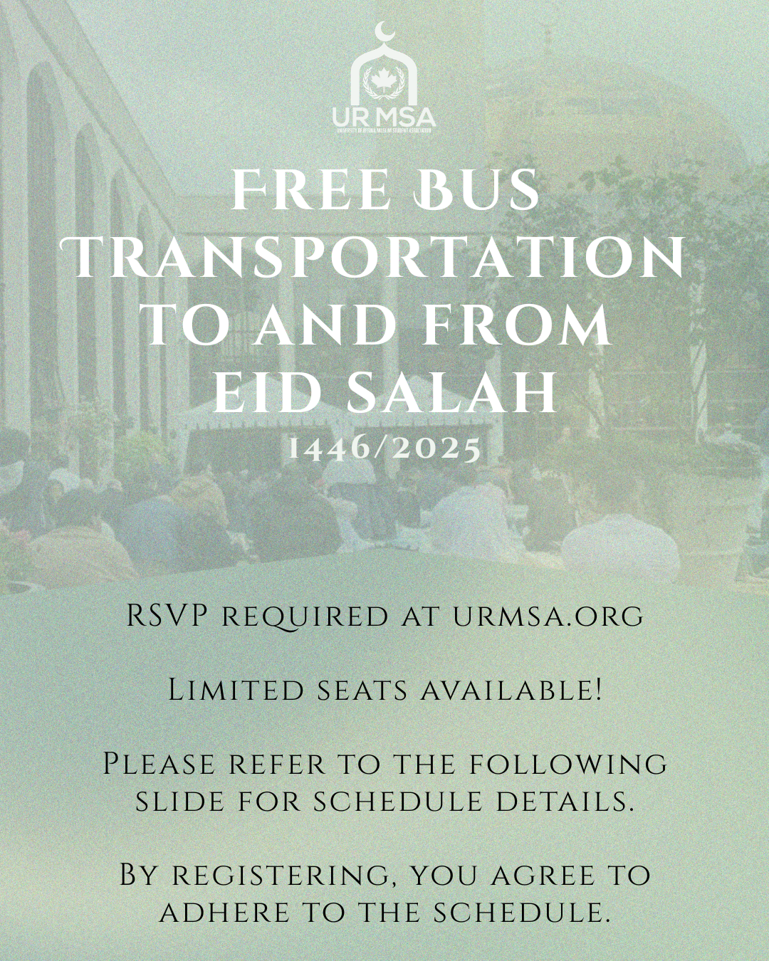 Eid ul-Fitr Prayer - Bus Transportation | URMSA