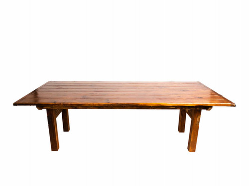 8' Red Oak Farm Table | Amazing Event Rental