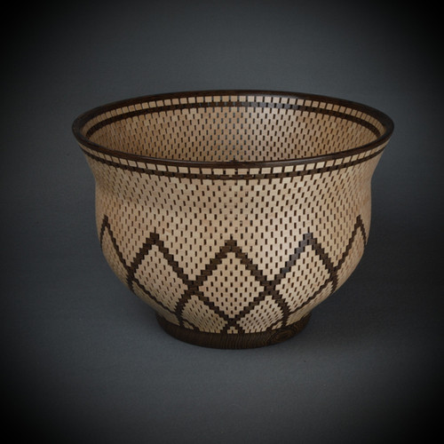 Segmented Maple and Wenge Bowl | BYERLEY STUDIOS