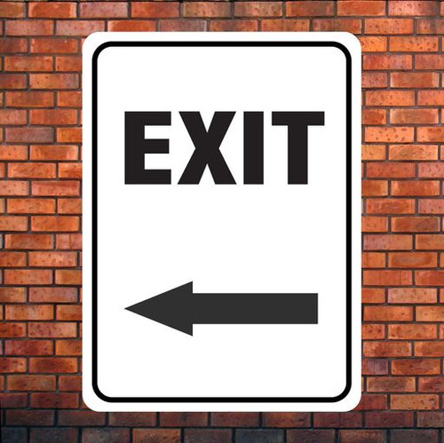 Exit Left Only Sign | affordablesignscomau
