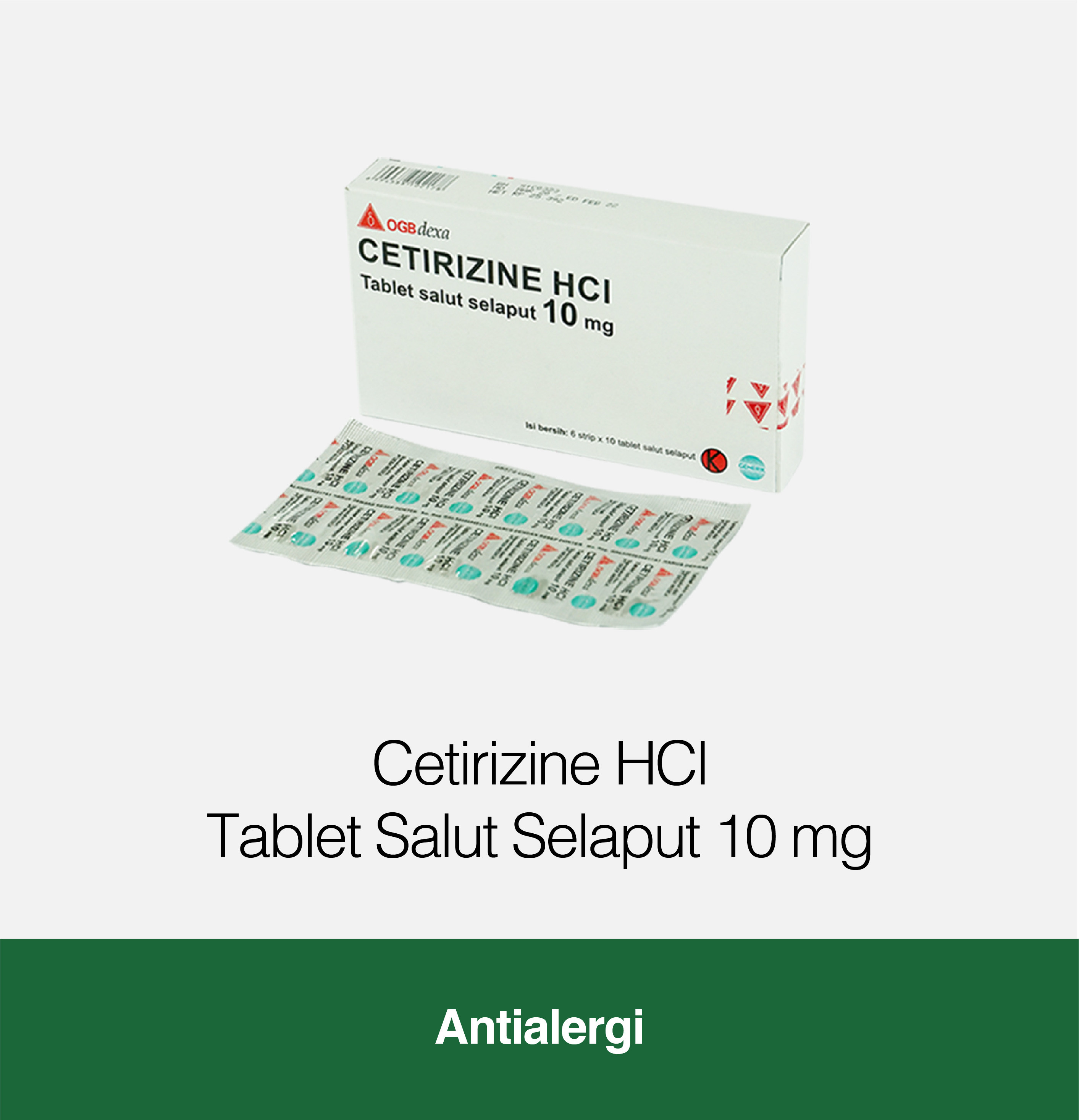 Cetirizine HCl Tablet Salut Selaput 10 mg | Kegunaan, Efek Samping ...