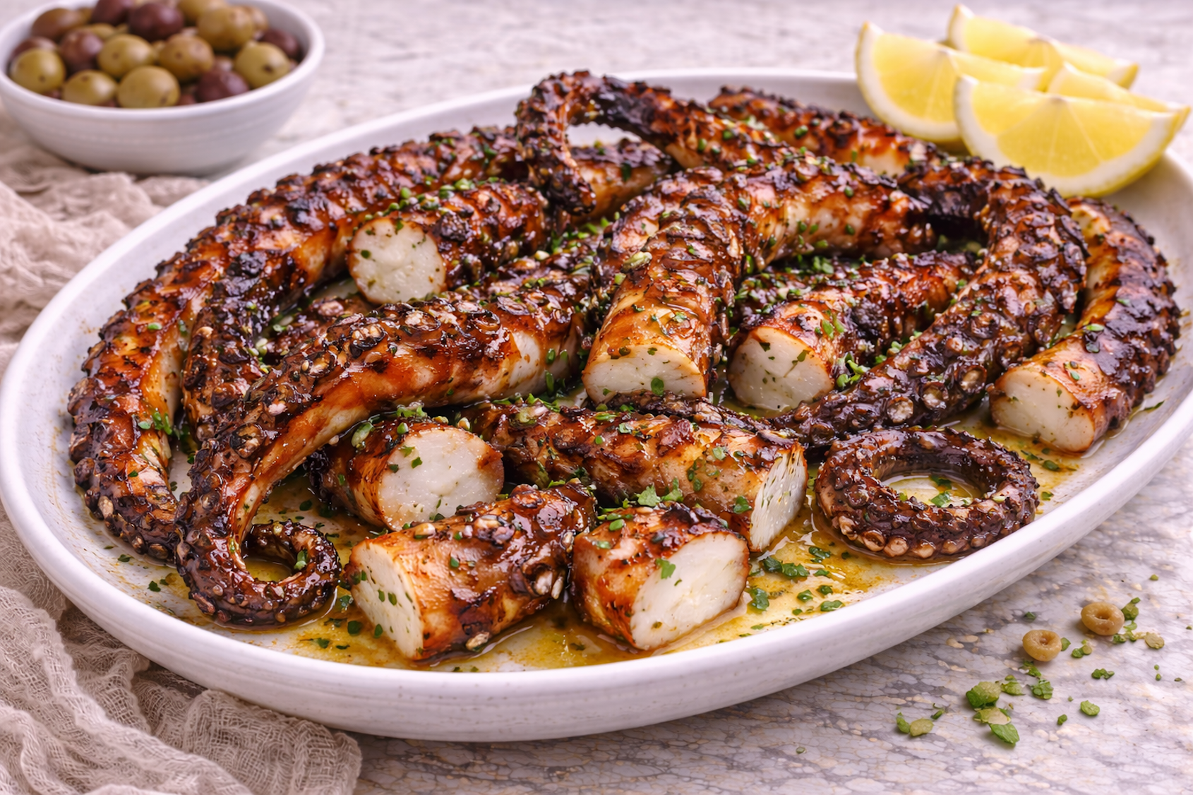 Traditional Htapodi Sharas Recipe: Authentic Greek Grilled Octopus ...