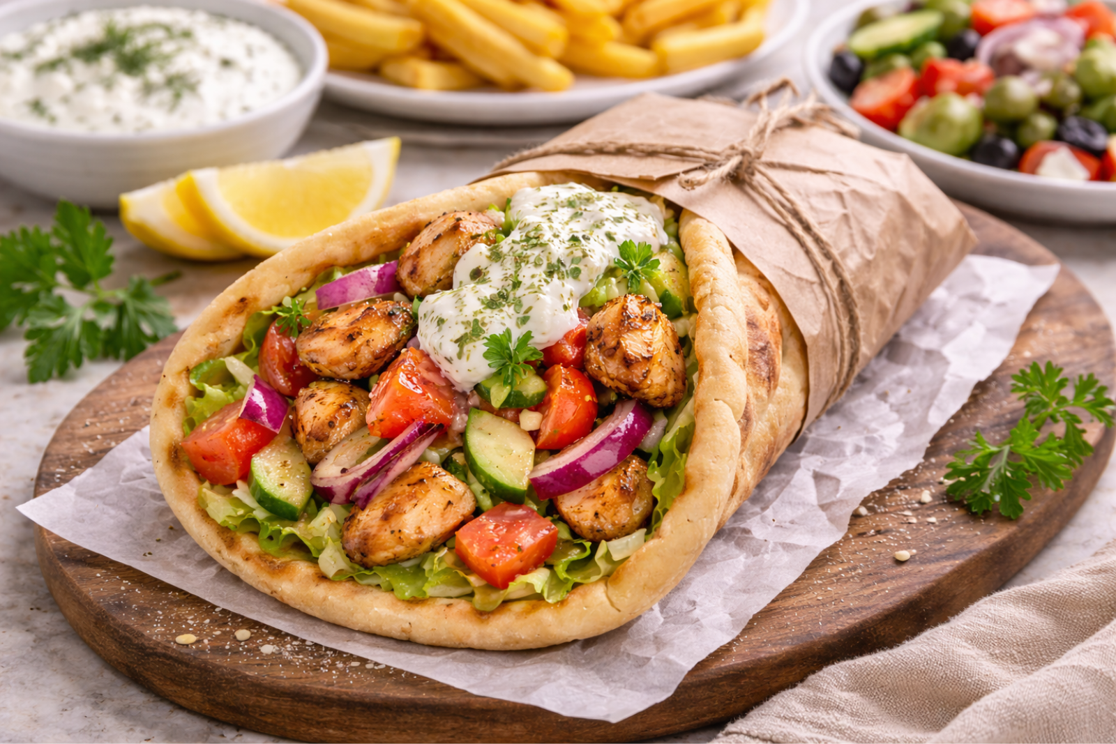 Authentic Greek Chicken Gyro Recipe: Healthy Pita Wrap | GetGreece