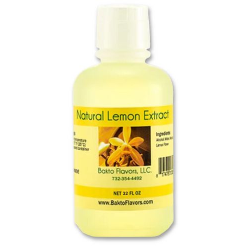 Natural Lemon Extract - 32 OZ | bakto-flavors