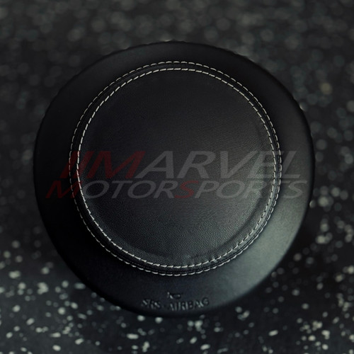 Custom GR86 Leather Airbag Cover, OEM Gray Stitching | MARVEL MOTORSPORTS