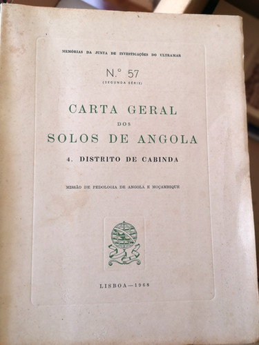 CARTA GERAL dos Solos de Angola: Distrito de Cabinda | Livraria daFRAGA
