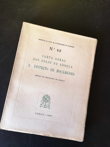 CARTA GERAL dos Solos de Angola: Distrito de Moçâmedes | Livraria daFRAGA