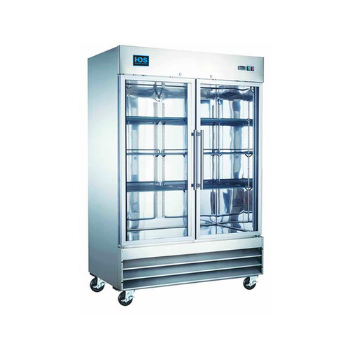 HDS | Reach-in Glass Door Refrigerator - 2 Door, 47 Cu. Ft. | Supreme ...