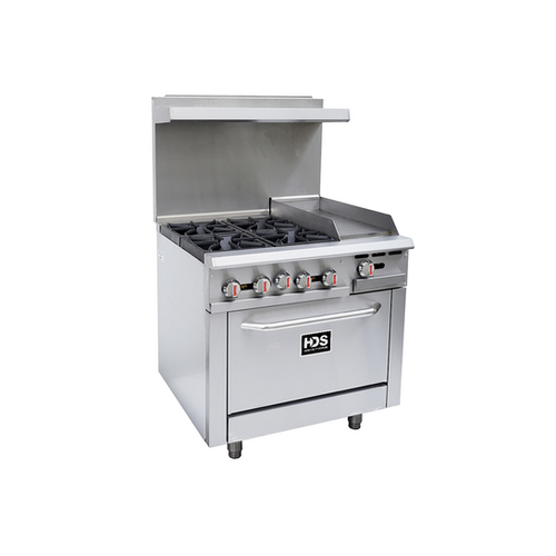 HDS | Gas Range/Griddle Combo -36" Wide | Supreme Horeca