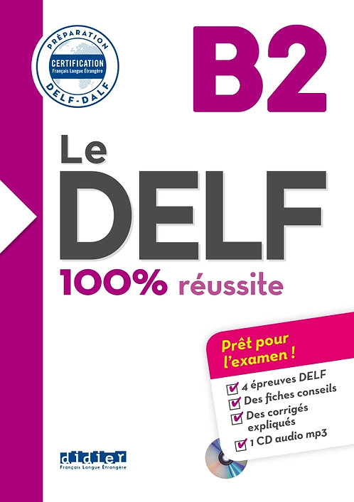 Le DELF 100 R ussite B2 Livre CD Euromatex le-delf-100-r-ussite-b2-livre-cd-euromatex