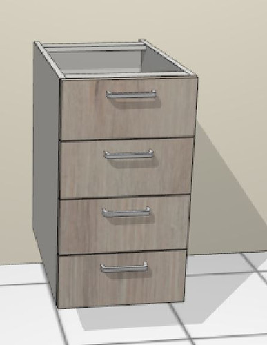 KITCHEN BASE UNIT 720 MM HIGH 4 DRAWER 400 MM WIDE | Modular Cupboards