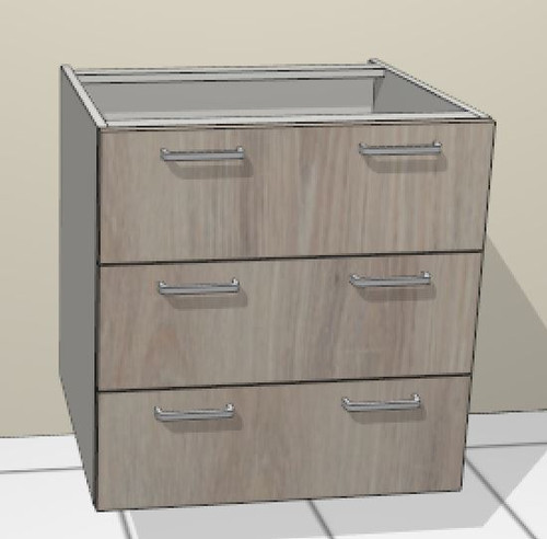 KITCHEN BASE UNIT 720 MM HIGH WIDE 3 DRAWER 700 MM WIDE | Modular Cupboards