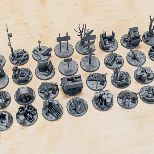 38 Objective markers for Bolt Action (diameter 40mm) (scale 1:56 ...