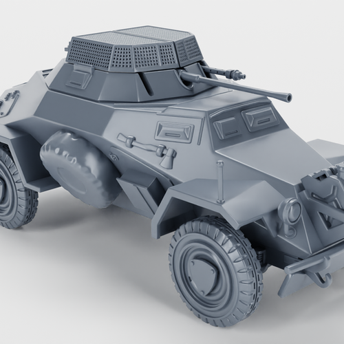 Sd.Kfz.222 Armored car (Germany, WW2) - COMMERCIAL USE | Wargame3d
