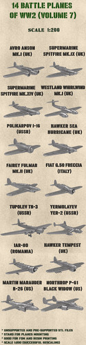 14 Battle planes of WW2 (Volume 7) - Personal use | Wargame3d