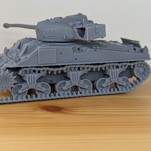 Destroyed Sherman Firefly VC (UK, WW2) - COMMERCIAL USE | Wargame3d