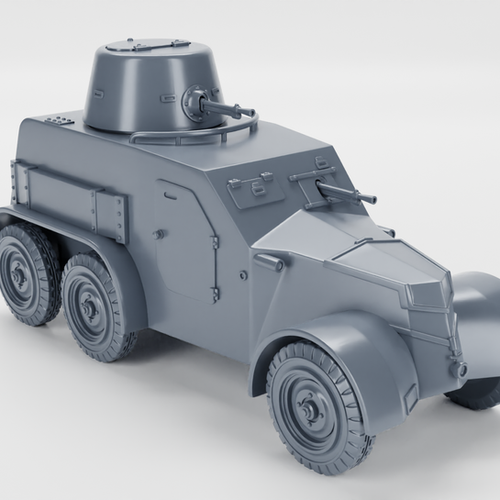Armored car Tatra OA vz.30 (Czech, WW2) - COMMERCIAL USE | Wargame3d