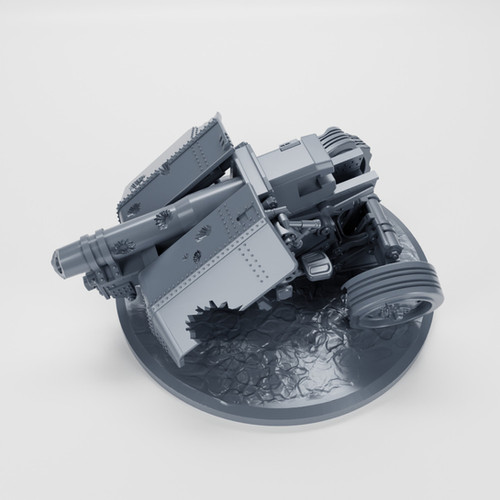 Destroyed Pak 44 (Germany, WW2) - marker#40 for Bolt Action - PERSONAL ...