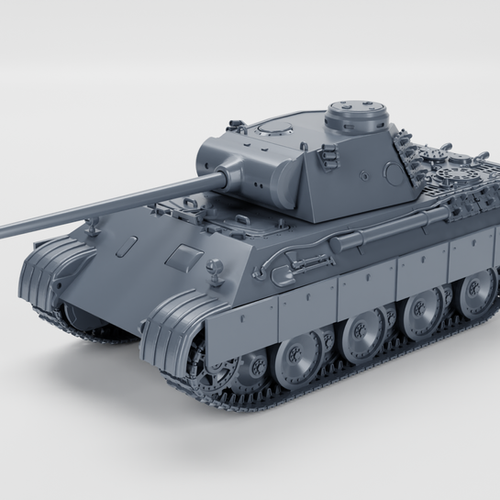 Panzer V Panther Ausf.D + 3 Tankmen (Germany, WW2) - PERSONAL USE ...