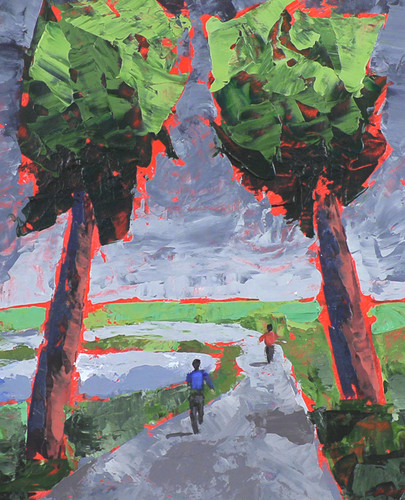 Converging Visual Vibration Study Original Painting Wall Art | Lars ...